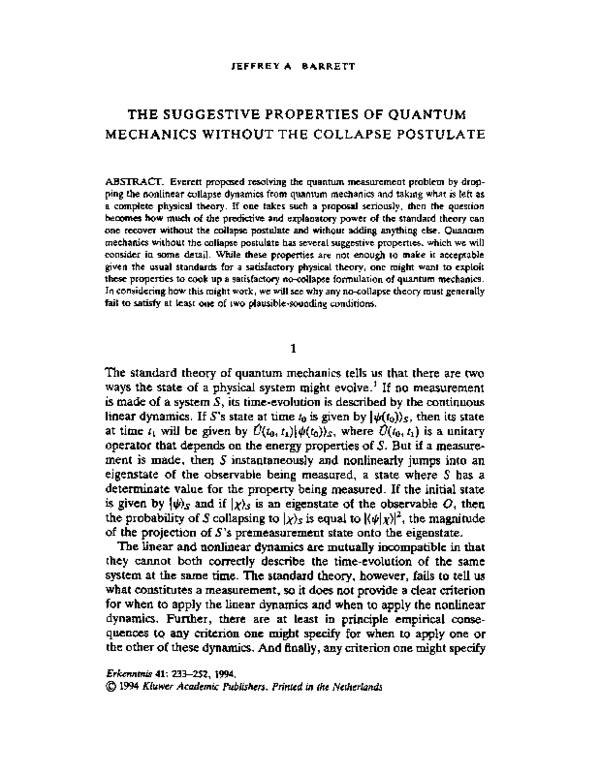 (PDF) The suggestive properties of quantum mechanics without the ...
