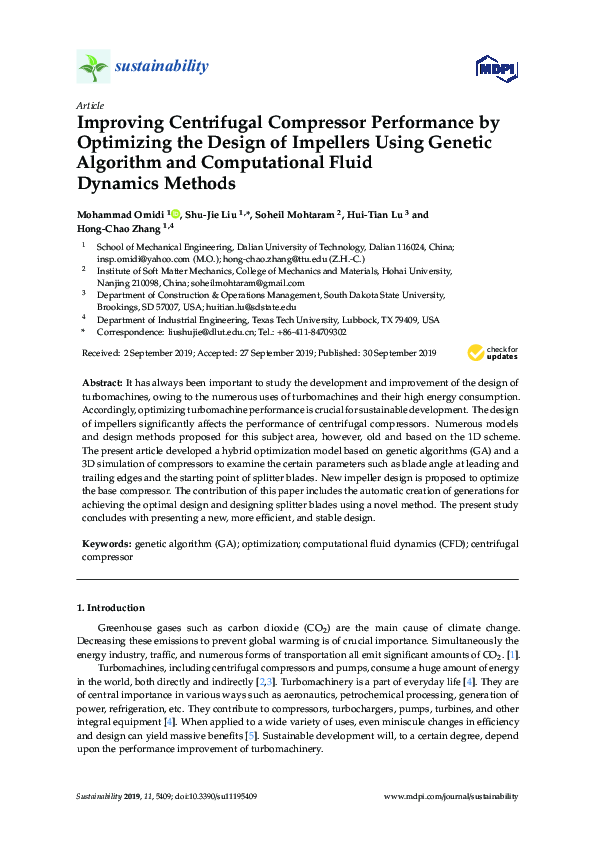 (PDF) Improving Centrifugal Compressor Performance by Optimizing the ... (PDF) Improving Centrifugal Compressor Performance by Optimizing the ...
