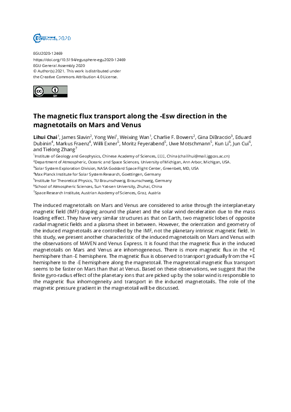 (PDF) The magnetic flux transport along the -Esw direction in the ...