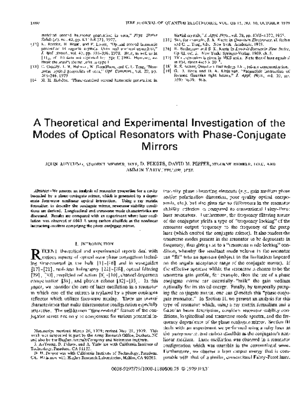 (PDF) A theoretical and experimental investigation of the modes of ...