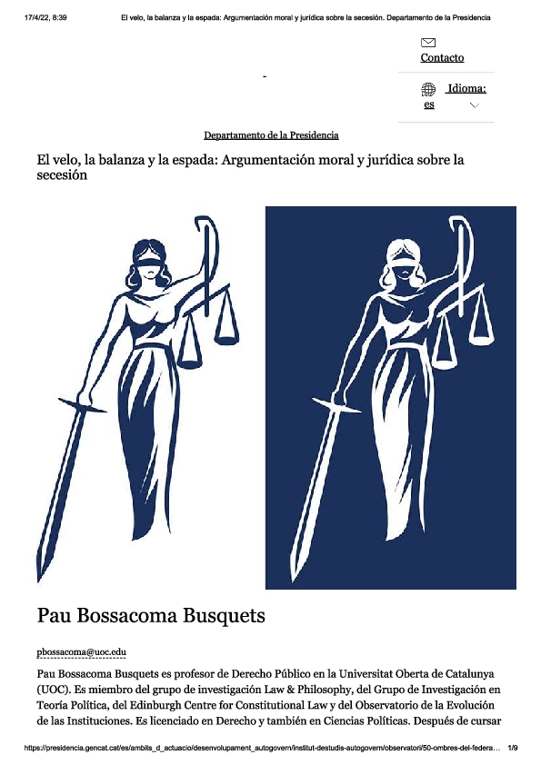 (PDF) El velo, la balanza y la espada: Argumentación moral y jurídica ...