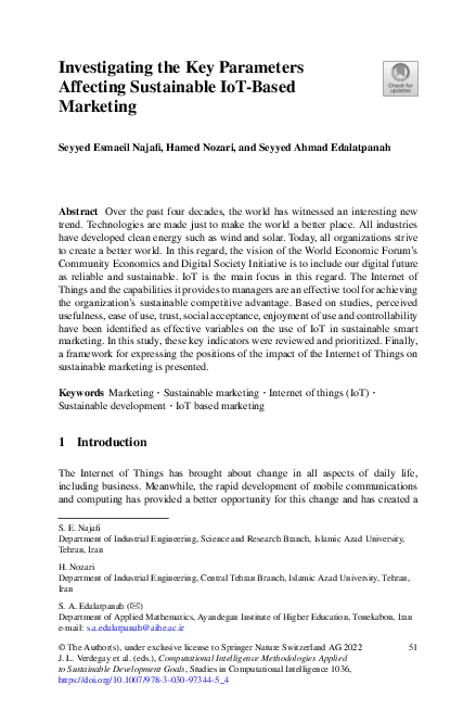 (PDF) Investigating the Key Parameters Affecting Sustainable IoT-Based ... (PDF) Investigating the Key Parameters Affecting Sustainable IoT-Based ...