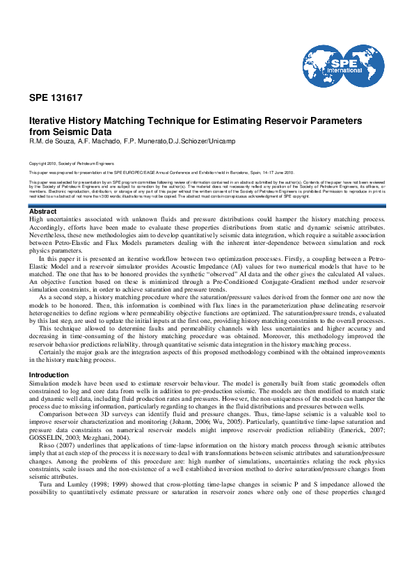 (PDF) Iterative History Matching Technique for Estimating Reservoir ...