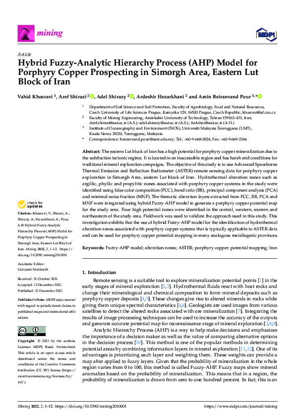 (PDF) Hybrid Fuzzy-Analytic Hierarchy Process (AHP) Model for Porphyry ...