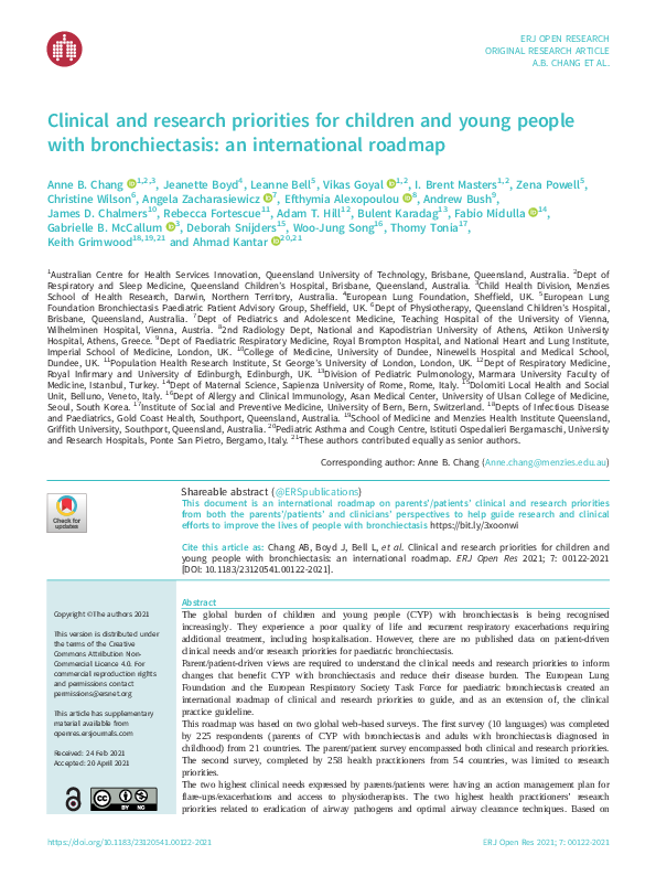 (PDF) Clinical and research priorities for children and young people ...