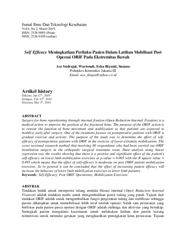 (PDF) Self Efficacy Meningkatkan Perilaku Pasien Dalam Latihan ...