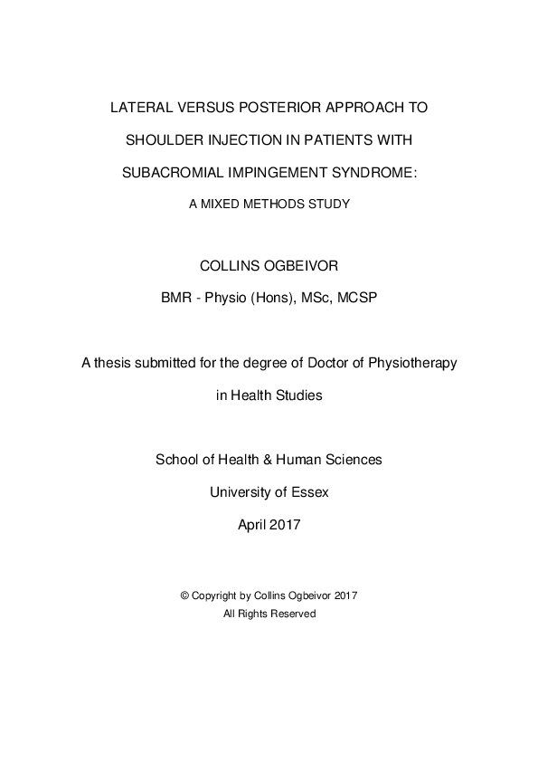(PDF) Lateral versus posterior approach to shoulder injection in ...