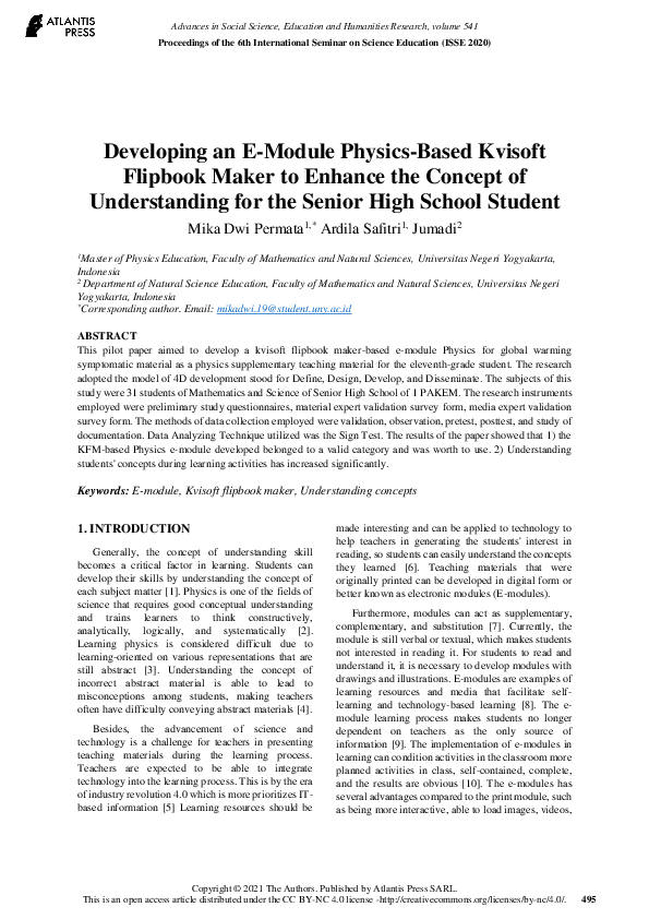 (PDF) Developing an E-Module Physics-Based Kvisoft Flipbook Maker to Enhance the Concept of ...