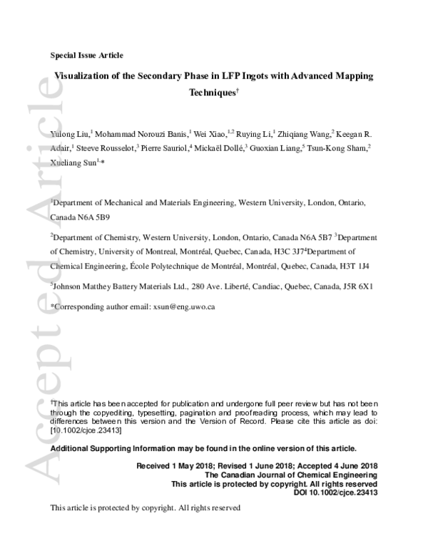 (PDF) Visualization of the Secondary Phase in LFP Ingots with Advanced ...