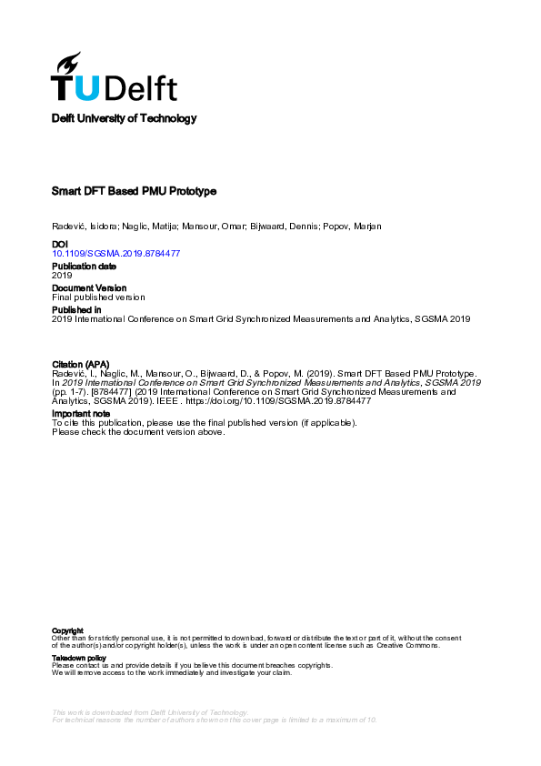(PDF) Smart DFT Based PMU Prototype