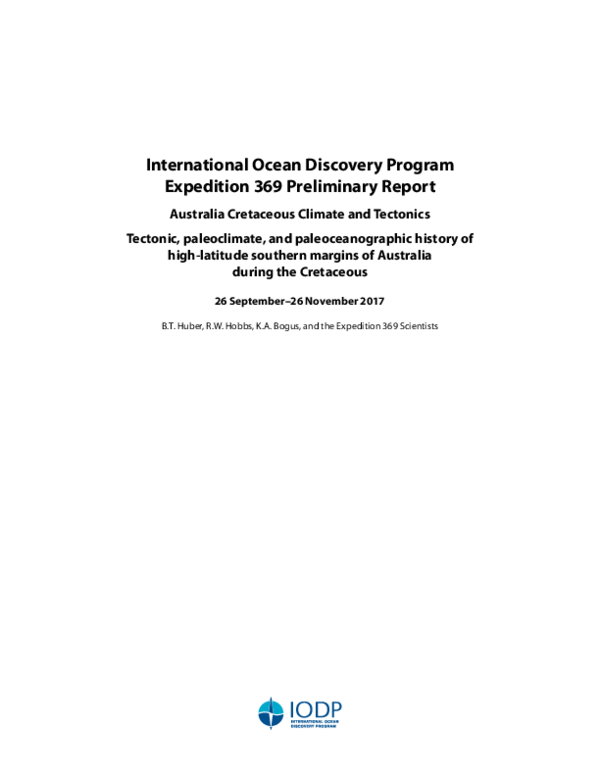 (PDF) International Ocean Discovery Program Expedition 369 Preliminary ...