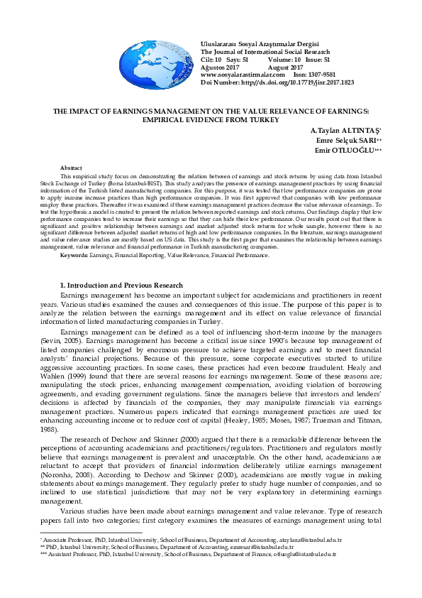 PDF Impact Of Earnings Management On Value relevance Of Accounting pdf-impact-of-earnings-management-on-value-relevance-of-accounting