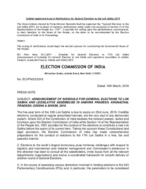 (PDF) Election Commission of India