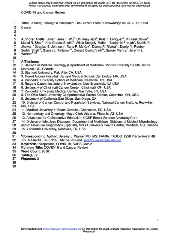 (PDF) Learning through a Pandemic: The Current State of Knowledge on ...