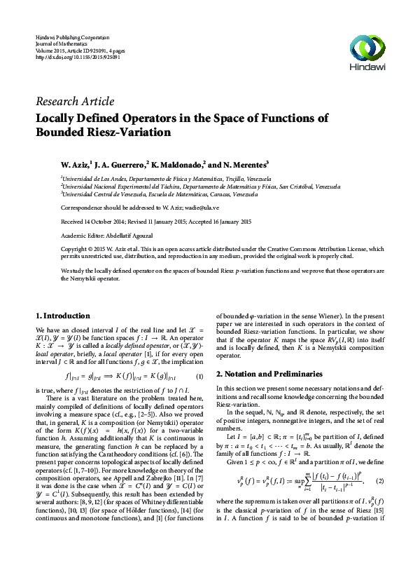 (PDF) Locally Defined Operators in the Space of Functions of Bounded ...