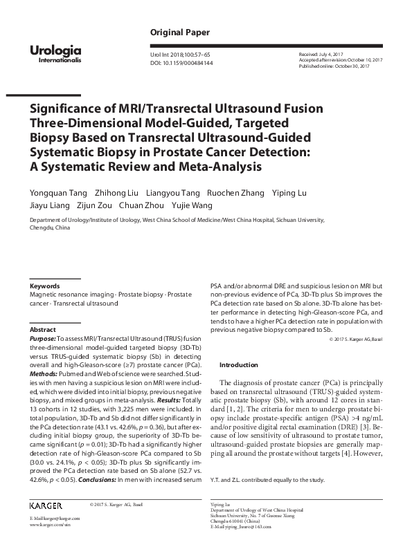 (PDF) Significance of MRI/Transrectal Ultrasound Fusion Three ...