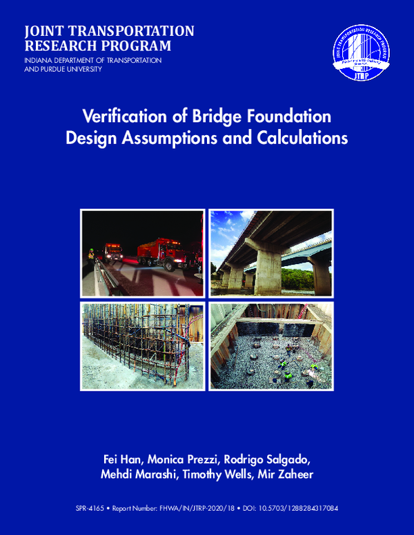 (PDF) Verification of Bridge Foundation Design Assumptions and Calculations