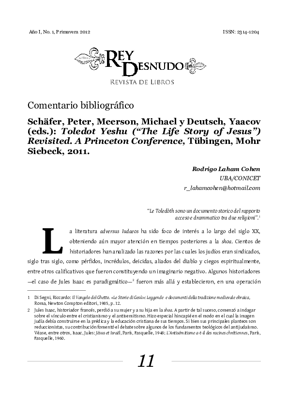 (PDF) Comentario bibliográfico