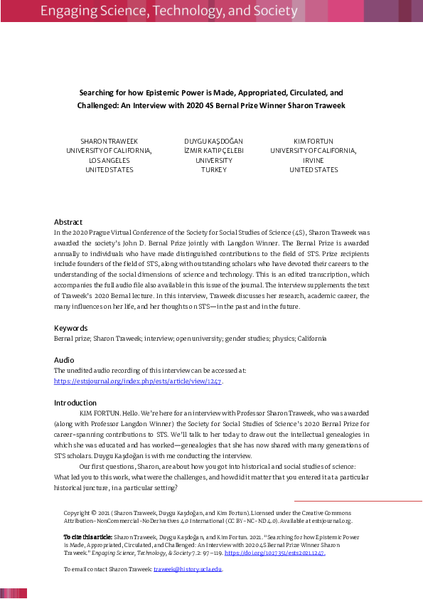 (PDF) Searching for how Epistemic Power is Made, Appropriated ...