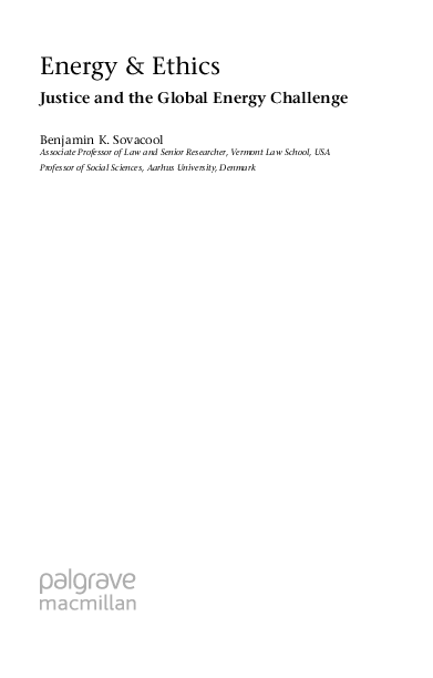 (PDF) Energy & Ethics: Justice and the Global Energy Challenge ...