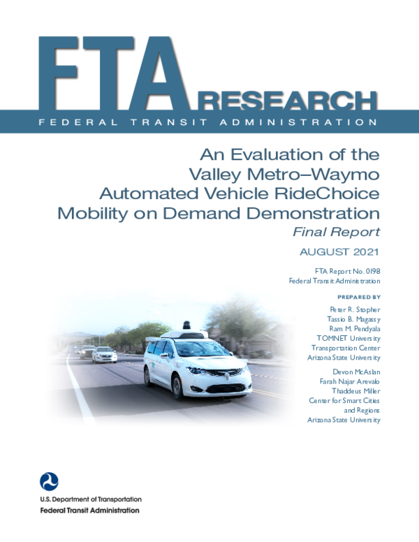 (PDF) An Evaluation of the Valley Metro–Waymo Automated Vehicle ...