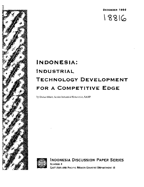 (PDF) Indonesia - Industrial technology development for a competitive edge