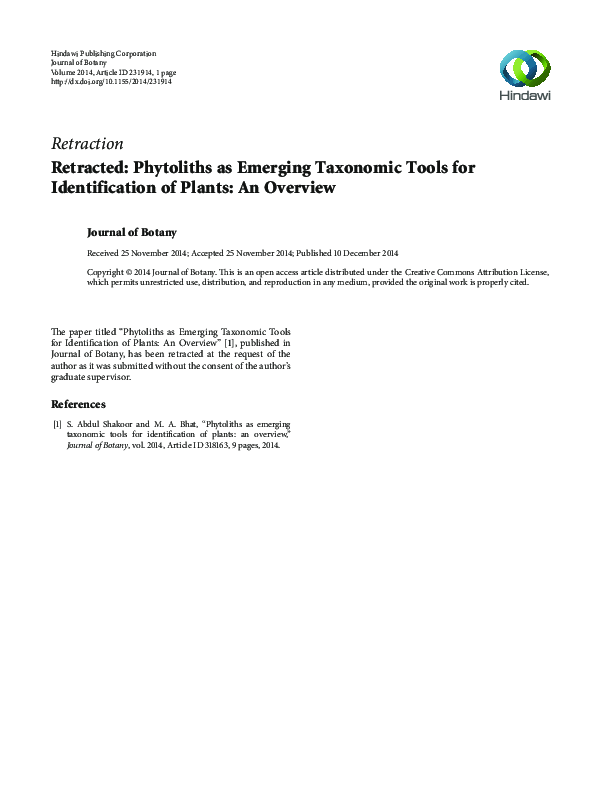 (PDF) Phytoliths as Emerging Taxonomic Tools for Identification of ...