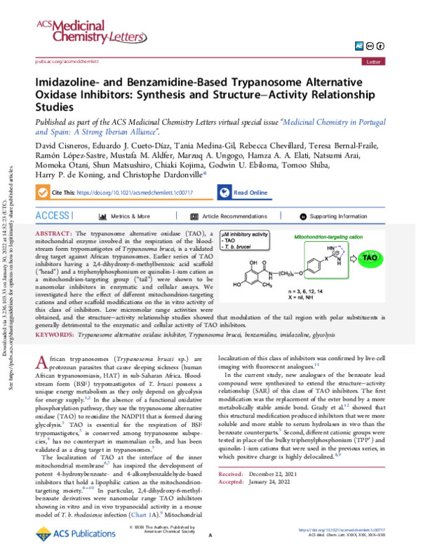 (PDF) Imidazoline- and Benzamidine-Based Trypanosome Alternative ...