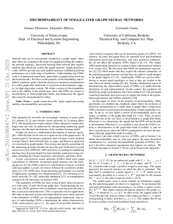 (PDF) Discriminability of Single-Layer Graph Neural Networks