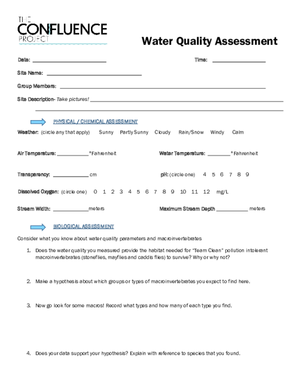 (PDF) Water quality assessment