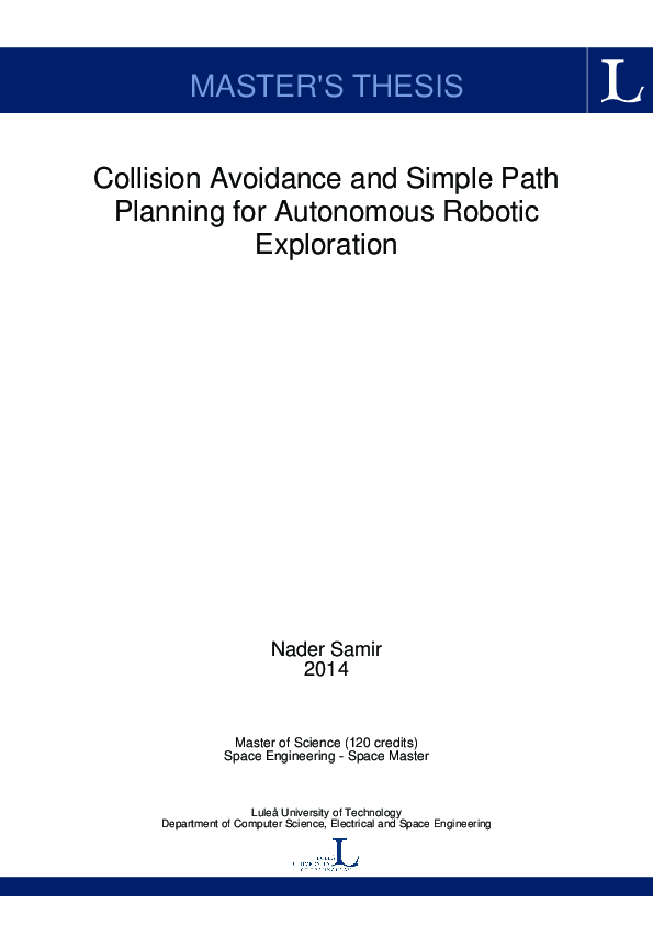 (PDF) Collision Avoidance and Simple Path Planning for Autonomous Robotic Exploration
