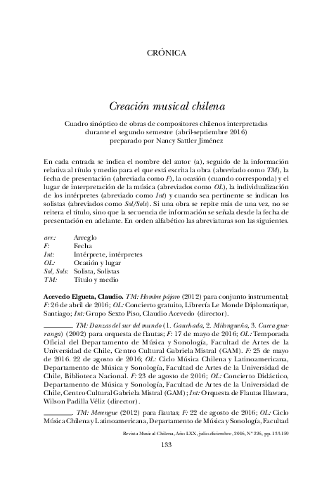 (PDF) Creación musical chilena