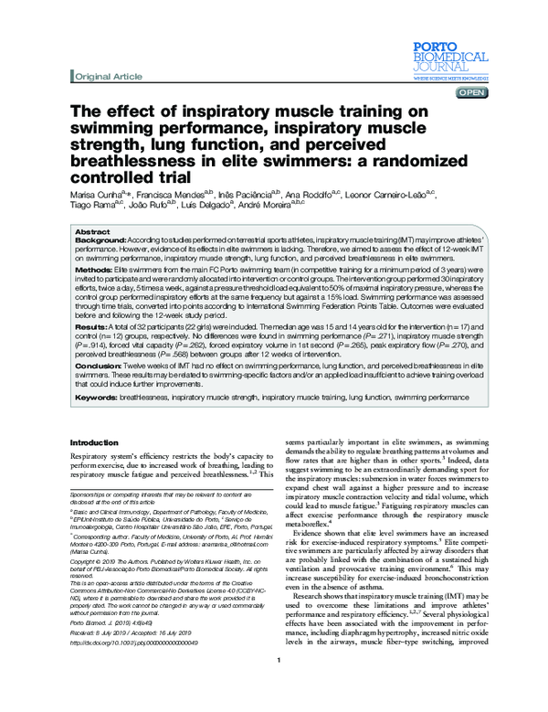 (PDF) The effect of inspiratory muscle training on swimming performance ...