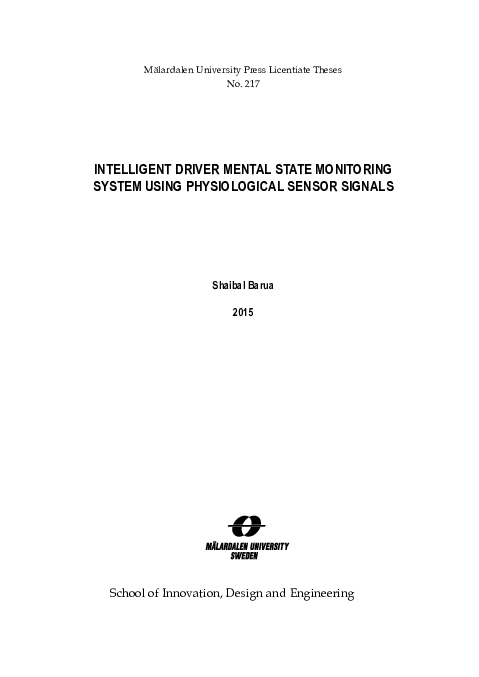 (PDF) Intelligent Driver Mental State Monitoring System Using ...