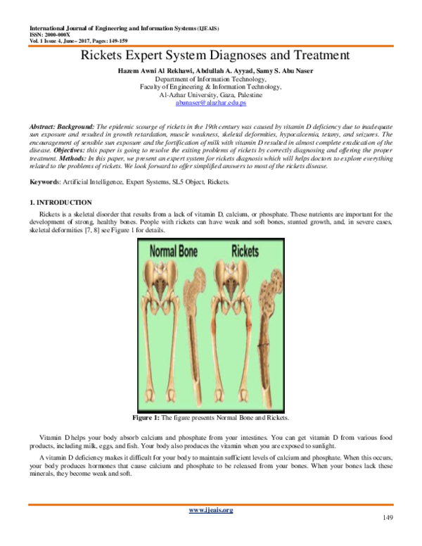 (PDF) Rickets Expert System Diagnoses And Treatment | Abdullah Ayyad ...