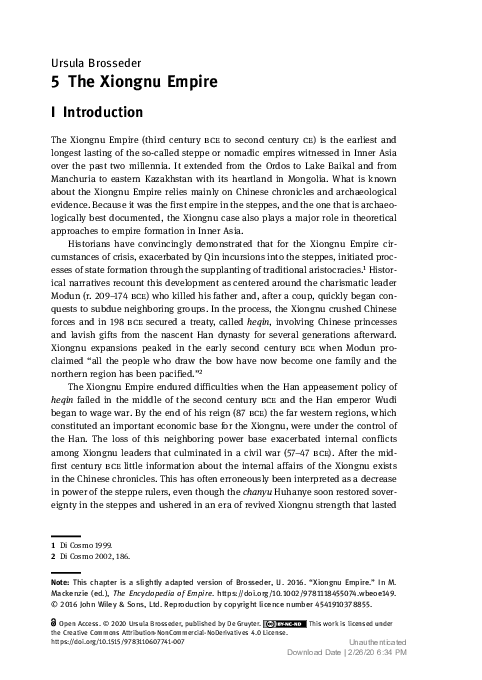 (PDF) 5. The Xiongnu Empire