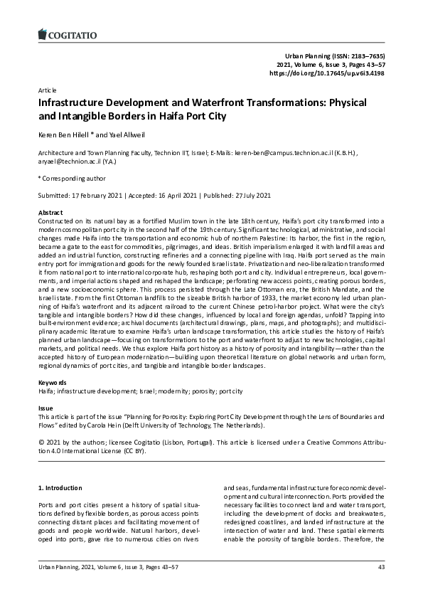 (PDF) Infrastructure Development and Waterfront Transformations ...