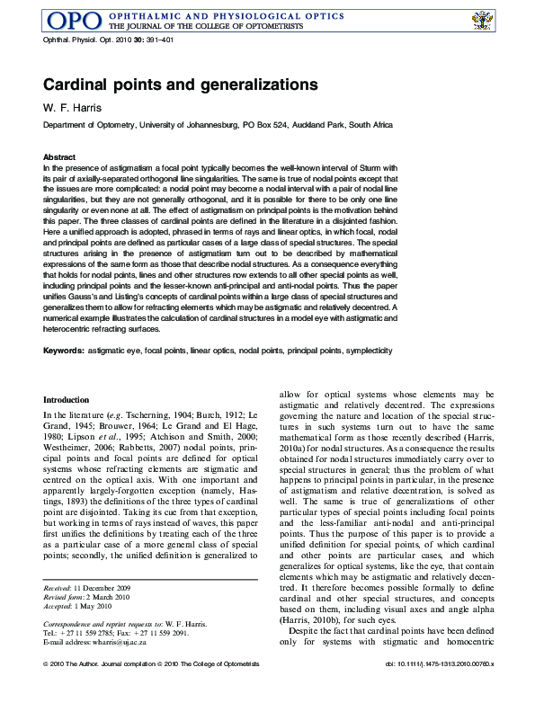 (PDF) Cardinal points and generalizations