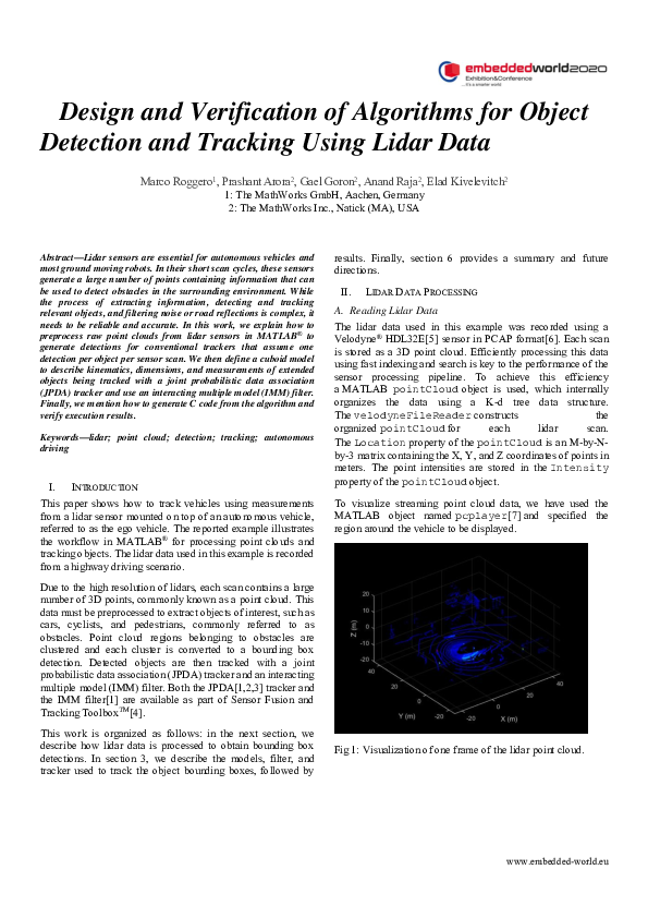 (PDF) Design and Verification of Algorithms for Object Detection and ...
