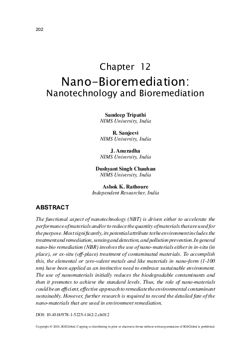 (PDF) Nano-Bioremediation