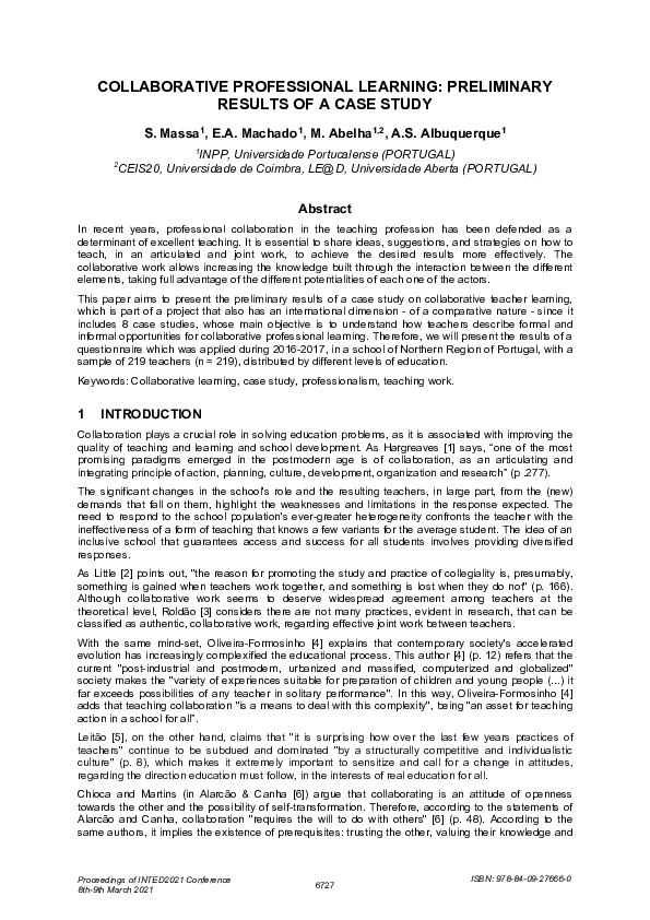 (PDF) Collaborative Learning in Teacher Education Study