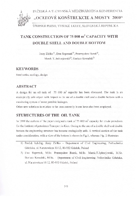 (PDF) Tank construction of 75 000 m3 capacity with double shell and ...