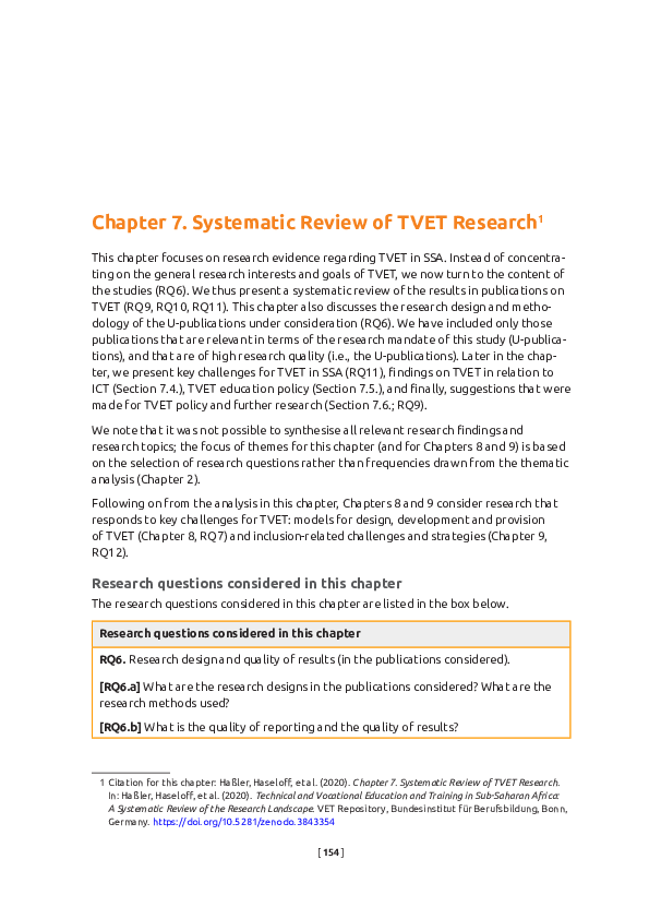 (PDF) Chapter 07. Systematic Review of TVET Research