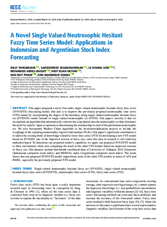 (PDF) A Novel Single Valued Neutrosophic Hesitant Fuzzy Time Series Model: Applications in ...