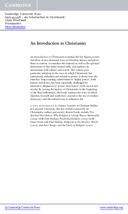 (PDF) An Introduction to Christianity