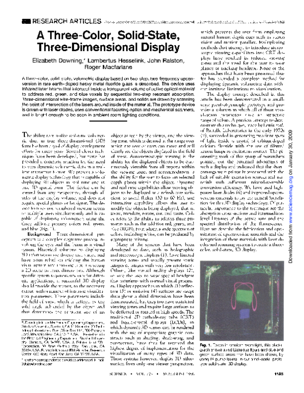 (PDF) Th ~ ree-Color ,-Sate , ree-ensional Ds pla | Roger Macfarlane ...