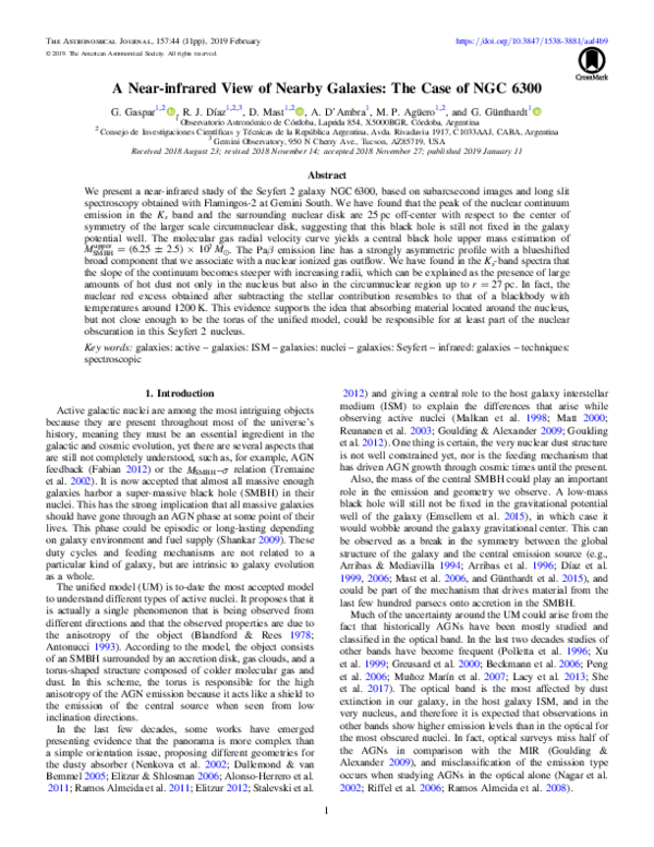(PDF) A Near-infrared View of Nearby Galaxies: The Case of NGC 6300