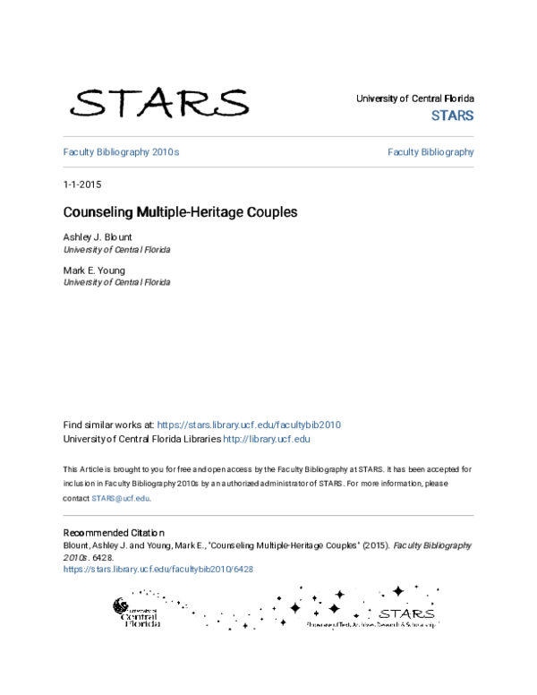 (PDF) Counseling Multiple-Heritage Couples