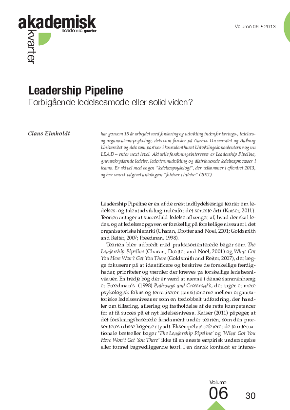 (PDF) Leadership Pipeline