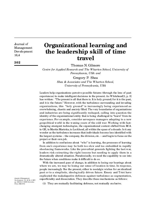 (PDF) Journal of Management Development